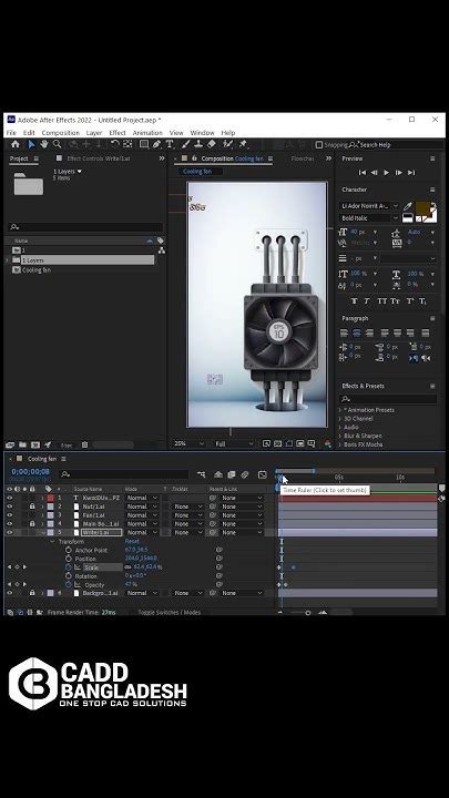 Cpu Cooling Fan Animation Youtube