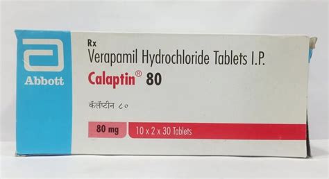 Calaptin 80 Tablet Packaging Type Box Packing Packaging Size 10 X 2