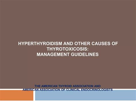 Hyperthyroidism Guidelines Pptx Thyroid Disorders Endocrine And Metabolic Diseases