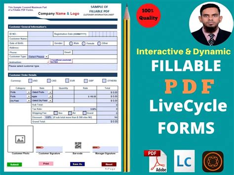 Dynamic And Interactive Fillable Pdf Forms Pdf Edit Fillable Pdf Livecycle Upwork
