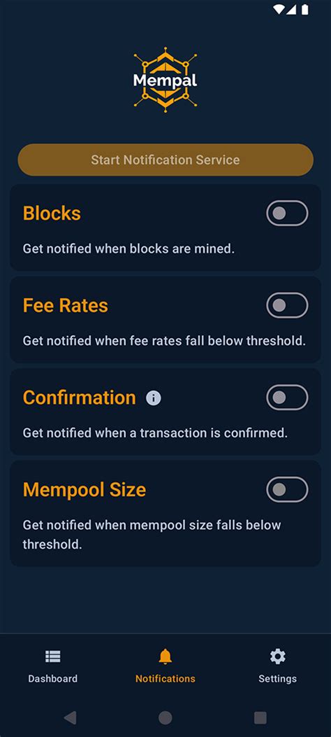 Mempal A Bitcoin Mempool Monitoring And Notification App For Android