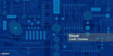 Futuristic Microchip Processor Quantum Computer Large Data Processing