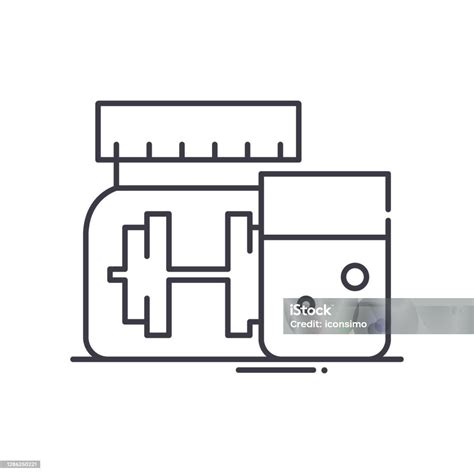 스포츠 단백질 아이콘 선형 절연 일러스트레이션 얇은 선 벡터 웹 디자인 기호 흰색 배경에 편집 가능한 스트로크와 개요 개념 기호 가루로 빻은에 대한 스톡 벡터 아트 및 기타