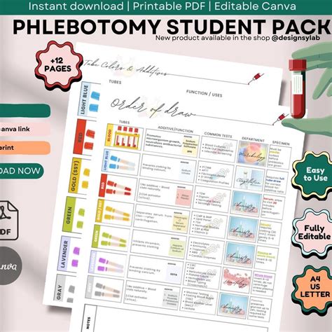 Phlebotomy Pdfs Etsy New Zealand