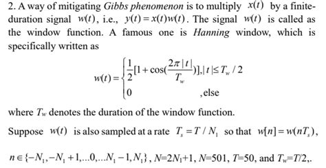 Solved In Order To Analyze The Frequency Domain Of A Finite Chegg Com