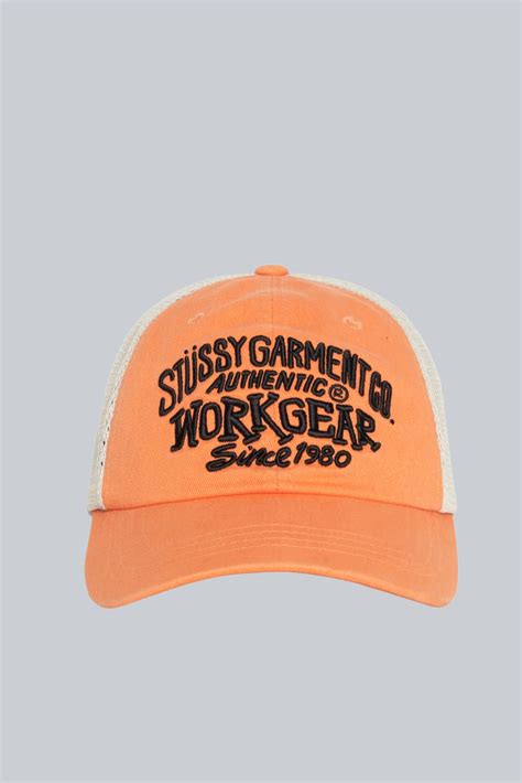 Stussy Lp Workgear Strapback Cap Orange Blends