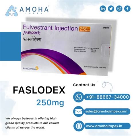 Faslodex 250 Mg Injection Astra Zeneca 5 Ml In 1vial At Rs 14500 Box In Surat