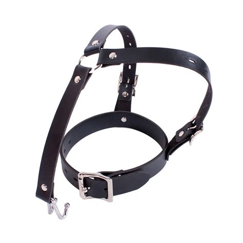 Pu Leather Neck Collars With Nose Hook Fetish Sex Toys For Women Sexy
