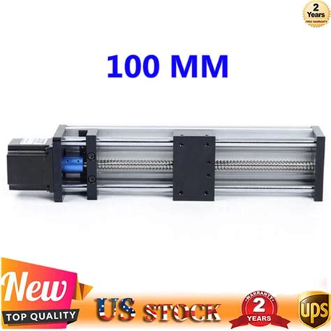 Cnc Linear Guide Actuator Rail Motion Slide Table 23 Nema Motor 100mm Eur 56 71 Picclick Fr