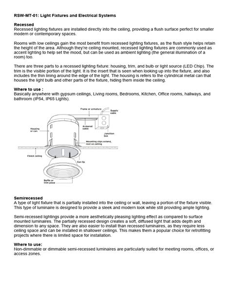 Fixture Lighting Pdf Lighting Switch