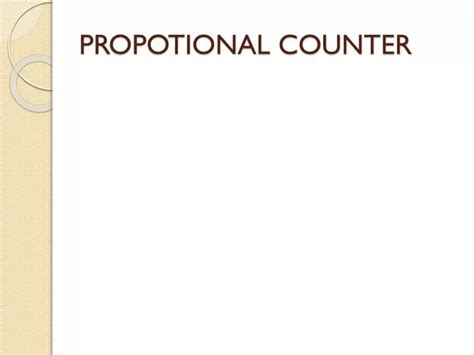 Ppt Propotional Counter Powerpoint Presentation Free Download Id