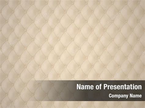 Pattern Beige Upholstery Background Buttons PowerPoint Template Pattern Beige Upholstery