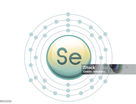 Selenium Capsule With Molecular Structure Vector Illustration Stock