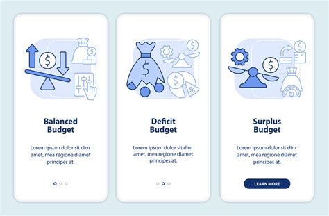 Budget Classification Light Blue Onboarding Mobile App Screen