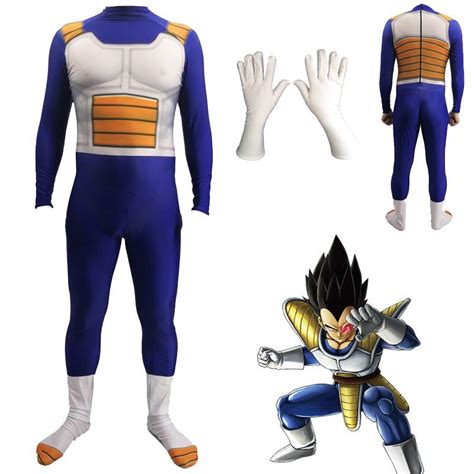 【cod】anime Dragon Ball Z Vegeta Jumpsuit Cosplay Costume Zentai Suit