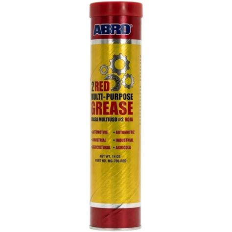 Grasa Multiuso En Tubo 2 Roja 396g 14oz Abro Moto Repuestos Calle