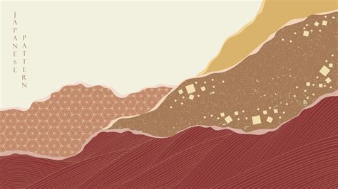 Japanese Background With Asian Vintage Pattern Vector Abstract