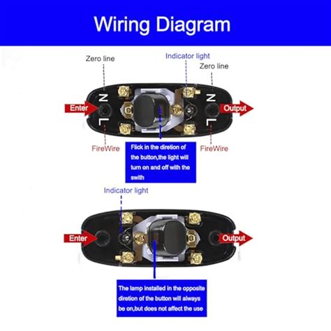 BuxiuGK Pcs Inline Light Switch AC V A Low Profile Torpedo Switch With LED Light ON Off