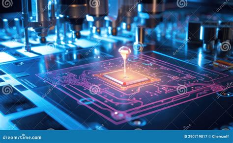 Production Of A Modern Microprocessor Stock Image Image Of Quantum