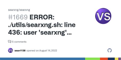 Error Utilssearxngsh Line 436 User Searxng Missed Read