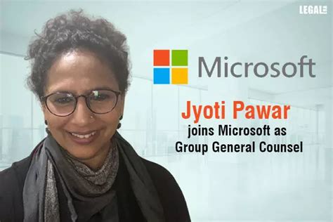 Jyoti Pawar Joins Microsoft As Group General Counsel