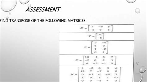 Transpose Of Matrix Pptx