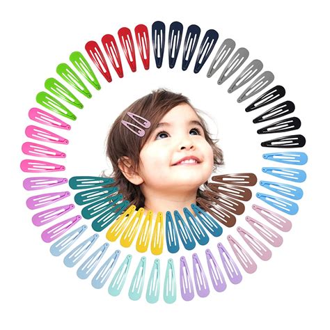 Hair Clips For Girls 64 Pcs No Slip Metal Snap Hair Clips Barrettes 2