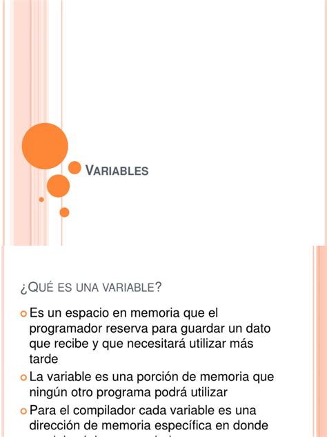 variables y constantes pdf tipo de datos variable informática