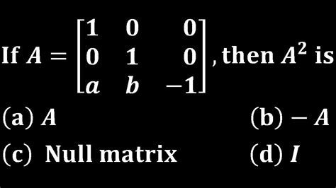 Nilpotent Idempotent Involutary Matrix Linear Algebra Engineering Iit Jam Mathematics Eigen