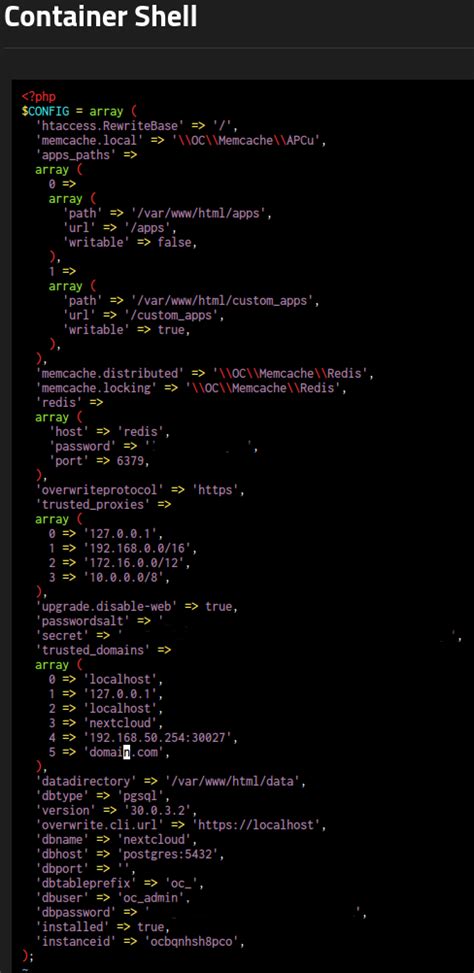 nextcloud config php edited still untrusted apps and virtualization