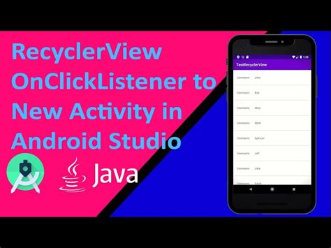 Recyclerview Onclicklistener To New Activity RecyclerView Tested
