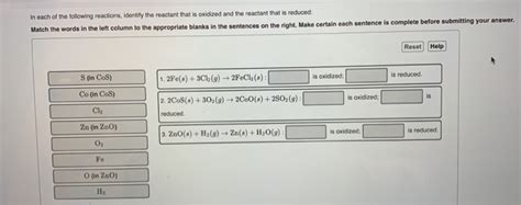Solved In Each Of The Following Reactions Identify The