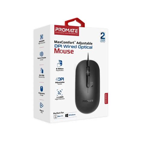 Promate Dpi Wired Optical Mouse Cm 2400 Rawabi Hypermarket