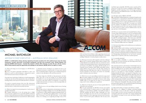 Ancr Ceo Interview Michael Batchelor Aecom