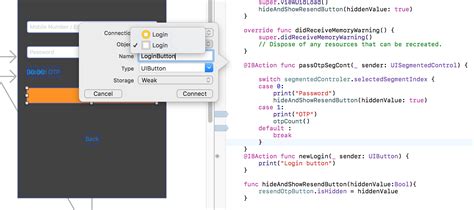 Iphone Click Button Getting Error Unrecognized Selector Sent To