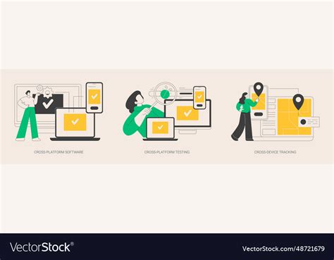 Multi Platform Framework Abstract Concept Vector Image