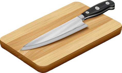Ai Generated Chefs Knife On Wooden Cutting Board Png 41177079 Png