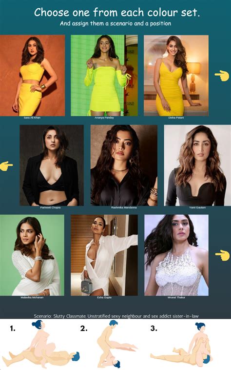 Choose One From Each Colour Set And Assign Them A Scenario And A