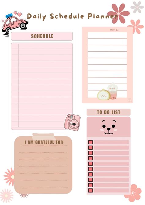 Pink Theme Planner Aesthetic Planner Undated Digital Planner Dailyplanner Weeklyplanner