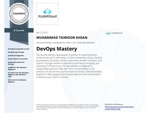 devops kodekloud coursera devopsmastery automation cloudcomputing… m taimoor ahsan