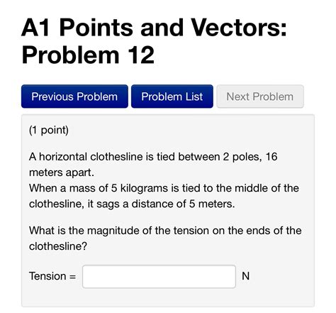 solved a1 ﻿points and vectors problem 12 1 ﻿point a