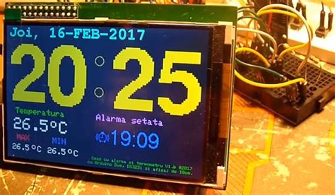 Nicu FLORICA Niq Ro Ceas Cu Termometru Cu Arduino Due Si Afisaj De 3 95 10cm 2