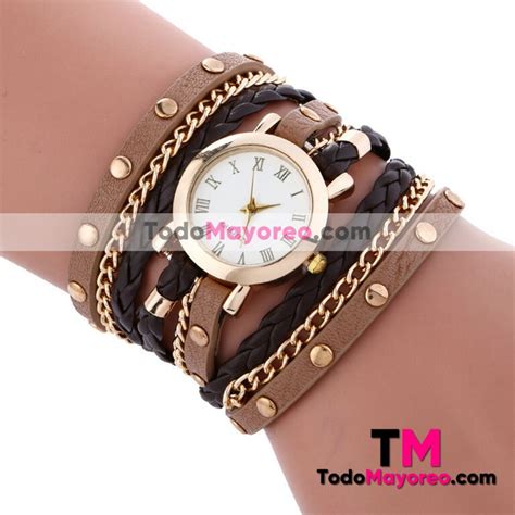 Reloj Con Pulsera Extensible De Piel Sintetica R38 TodoMayoreo Com
