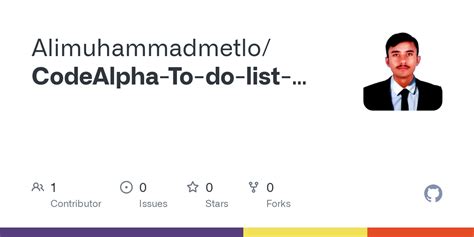 Github Alimuhammadmetlo Codealpha To Do List App