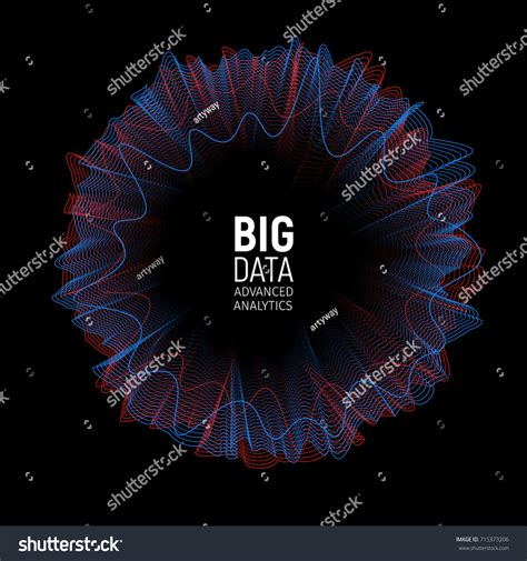 Big Data Visualization Illustration Futuristic Advanced Stock Illustration 715373206