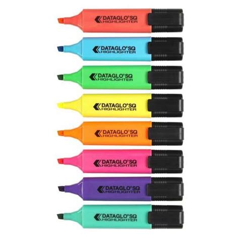 Valuex Flat Barrel Highlighter Pen Chisel Tip 1 5mm Line Assorted Colours Pack 8 Huntoffice