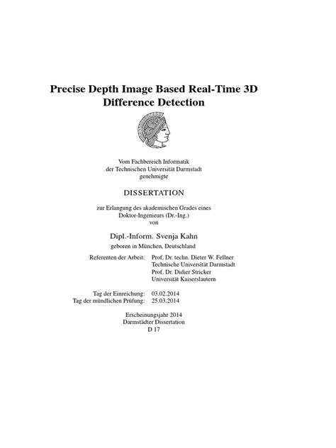 precise depth image based real time 3d difference detection pdf 3 d