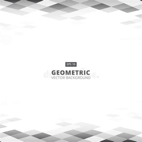 Abstract White And Gray Subtle Lattice Square Pattern Perspective
