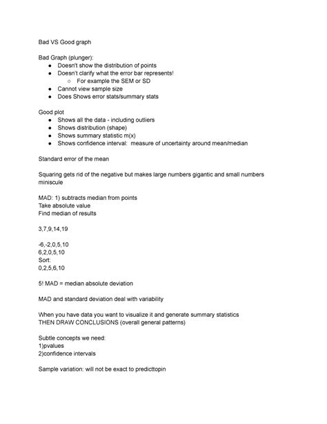 Bad Vs Good Graph Bad Vs Good Graph Bad Graph Plunger Doesnt Show The Distribution Of