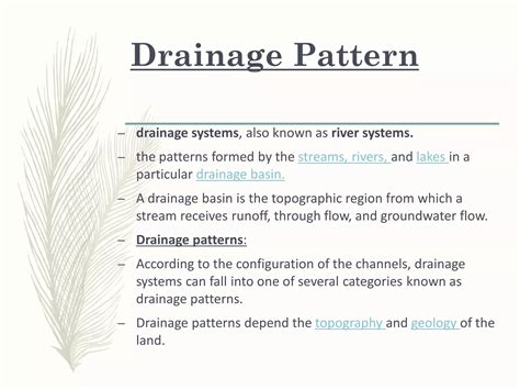Types Drainage Pattern Presentation Pdf